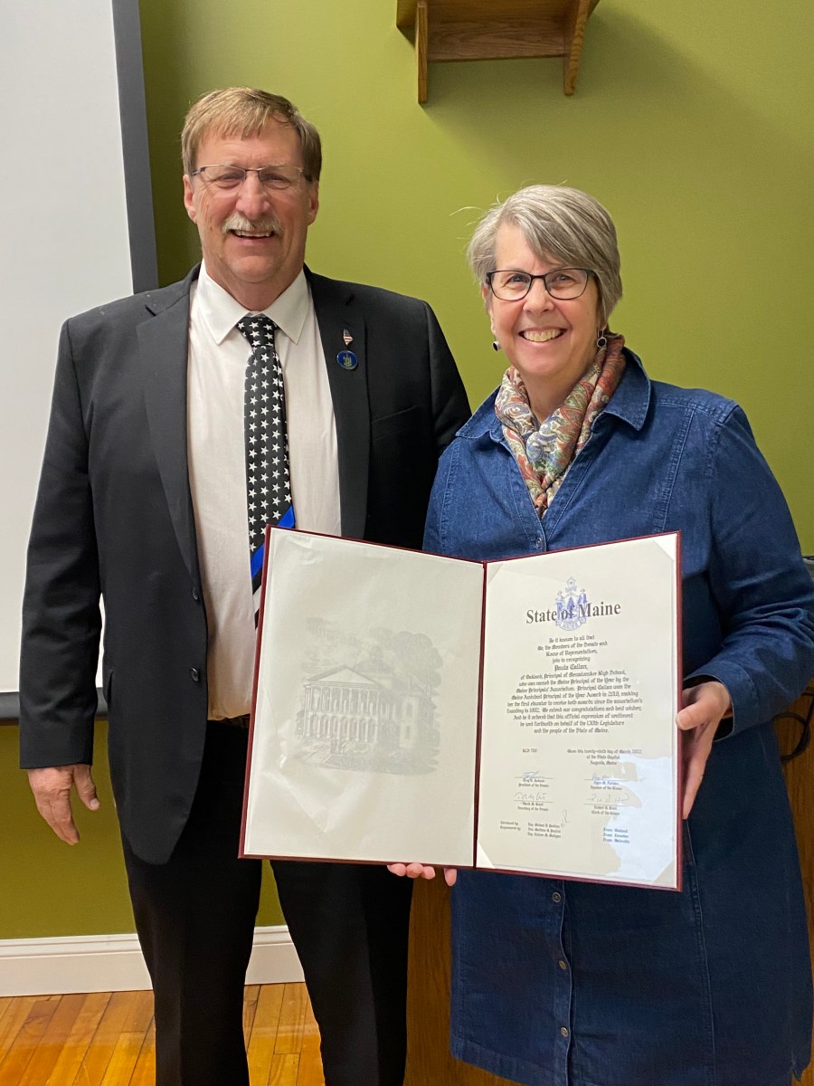 Maine House and State Senate Honor Principal Callan – RSU 18 Messenger